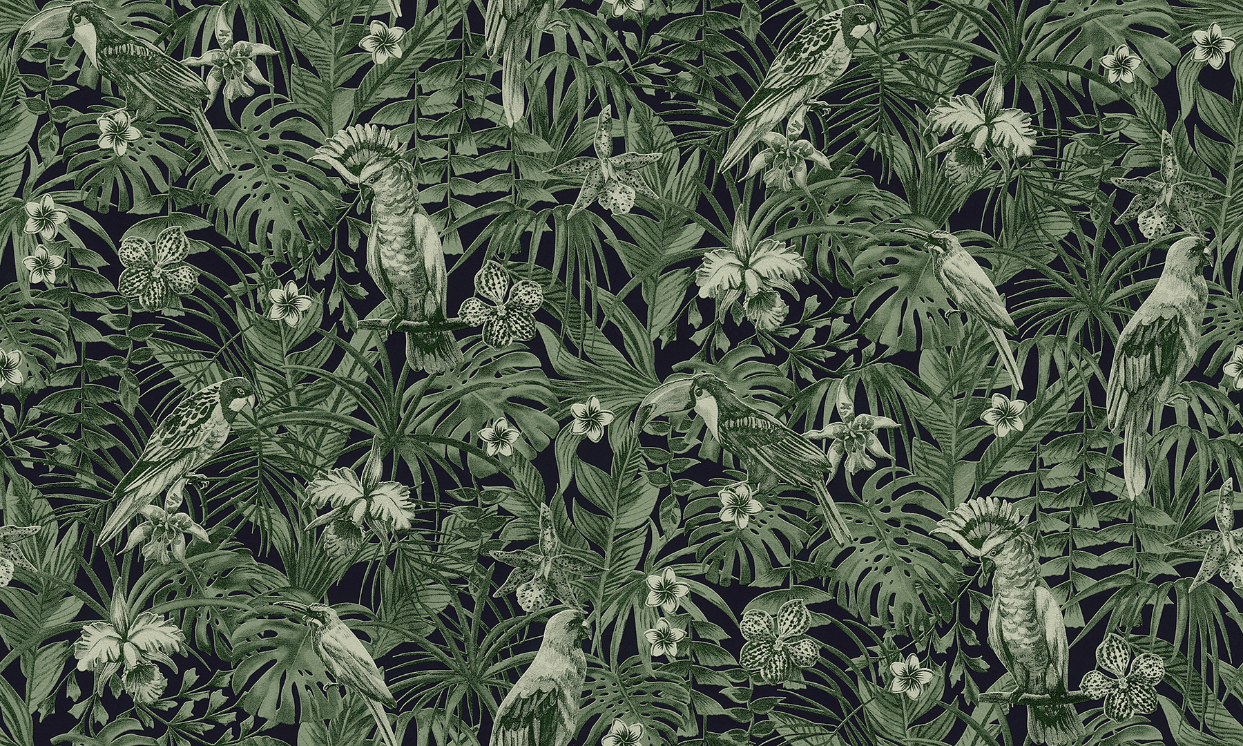Advantage Susila Green Tropical Unpasted Expanded Vinyl Wallpaper, 21 ...