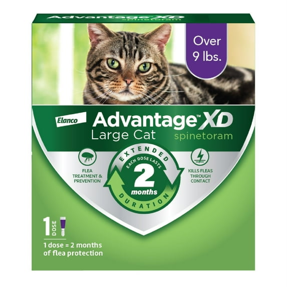 Advantage XD Large Cat 2-Month Flea Prevention For Cats over 9lbs, 1 ...