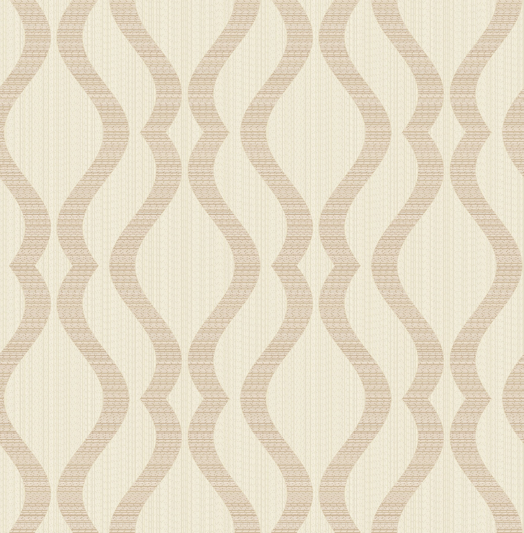 Advantage Yves Rose Gold Ogee Unpasted Non Woven Wallpaper, 20.5-in by ...