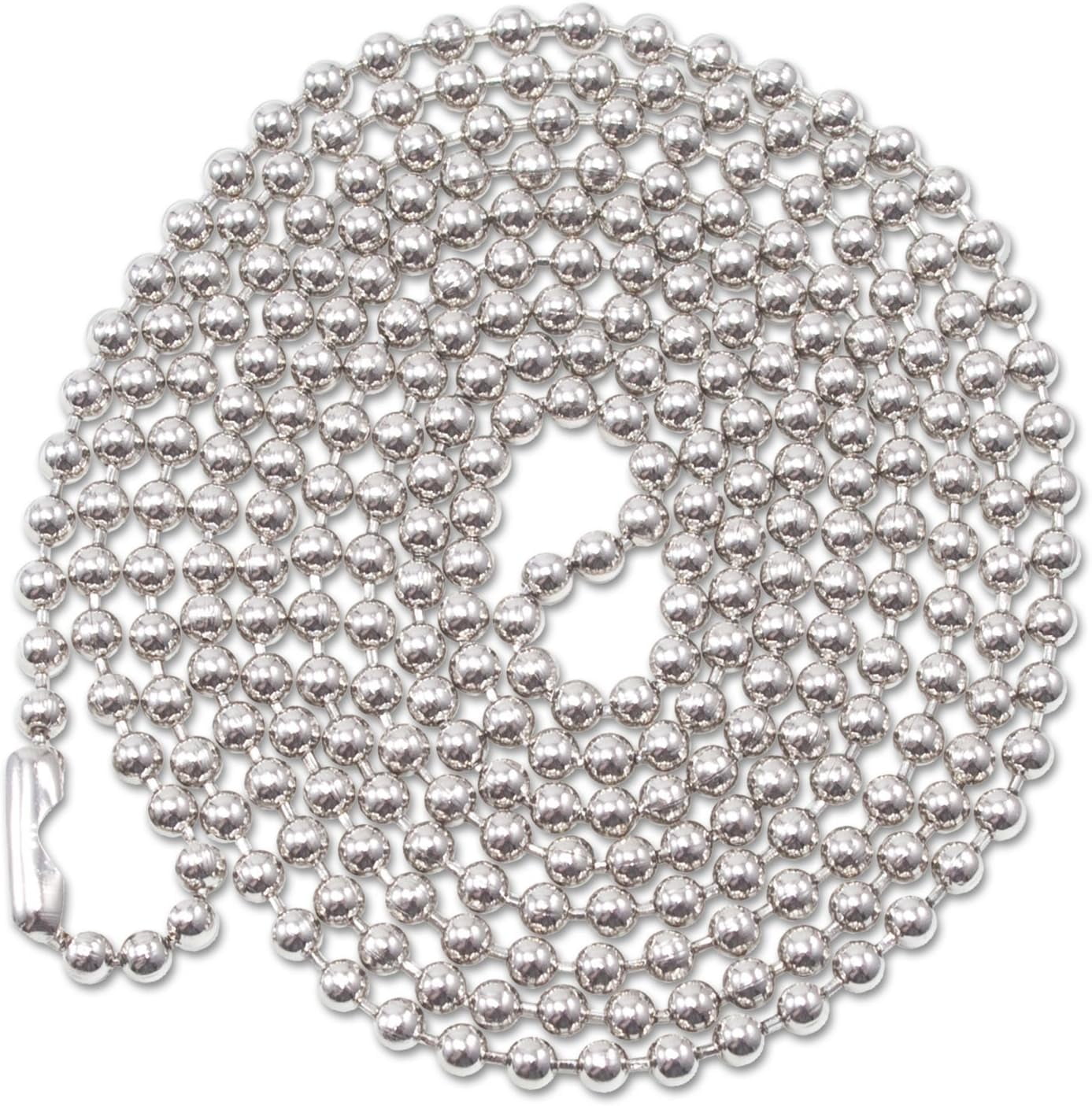 Advantus 75417 ID Badge Holder Chain, Ball Chain Style, 36" Long ...