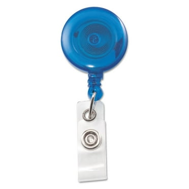Advantus Translucent Retractable ID Card Reel, 34" Extension, Assorted ...