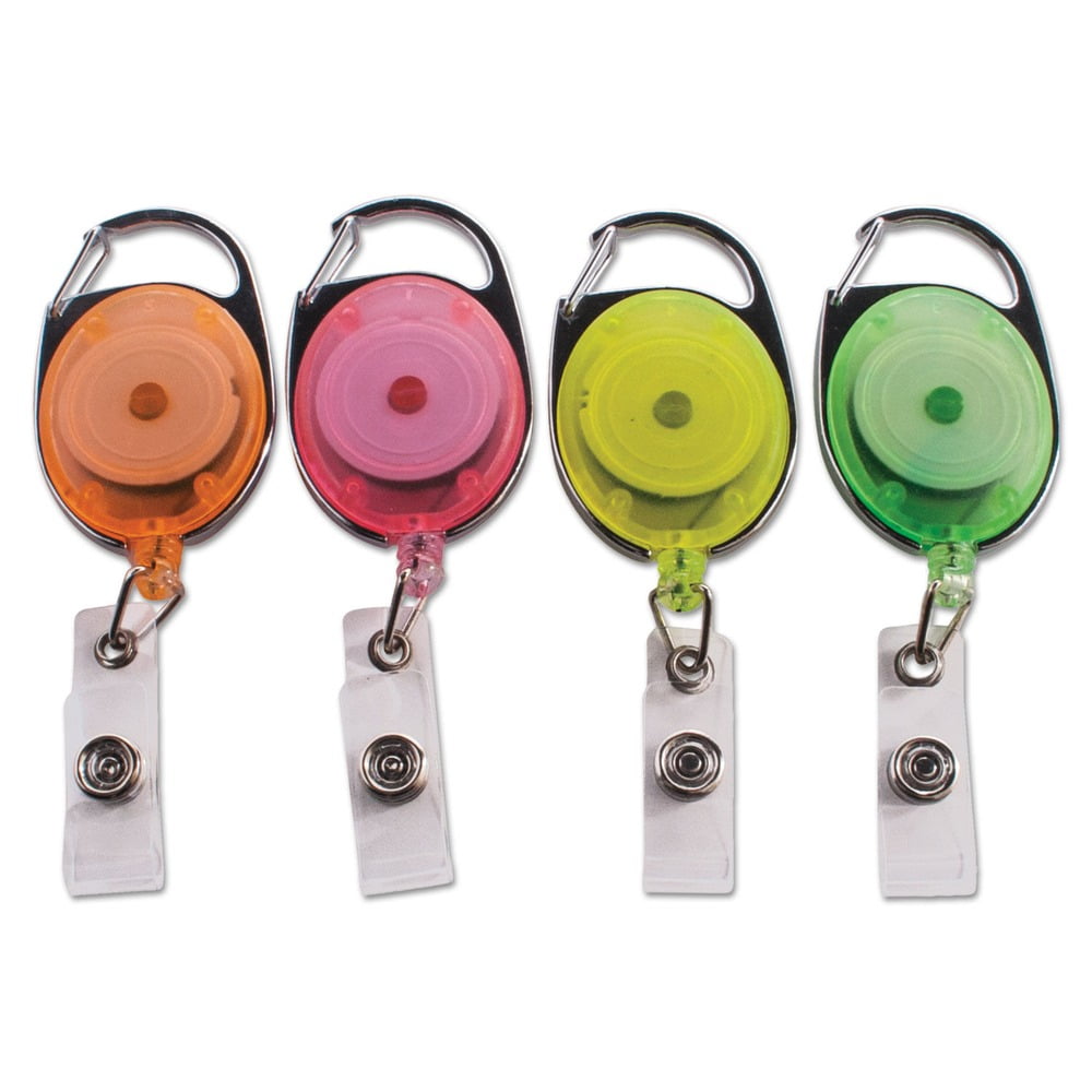 Advantus 91119 30 in. Extension Carabiner-Style Retractable ID Card ...