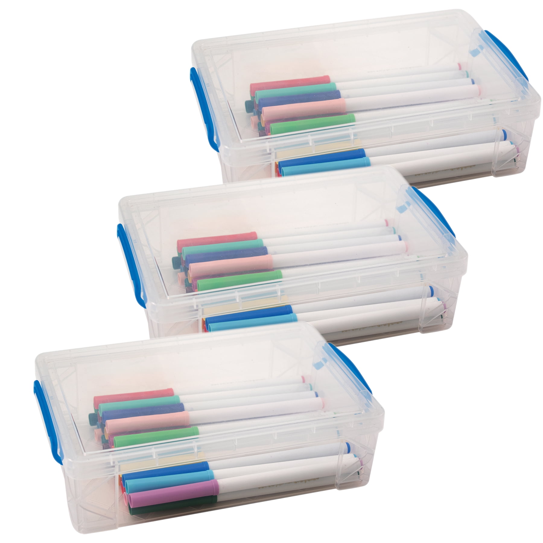 Super Stacker Large Pencil Box, Pack of 3 - Walmart.com