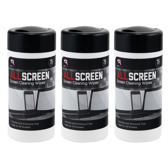 Read Right AllScreen Screen Cleaning Wipes, 75 Per Tub, 3 Tubs ...