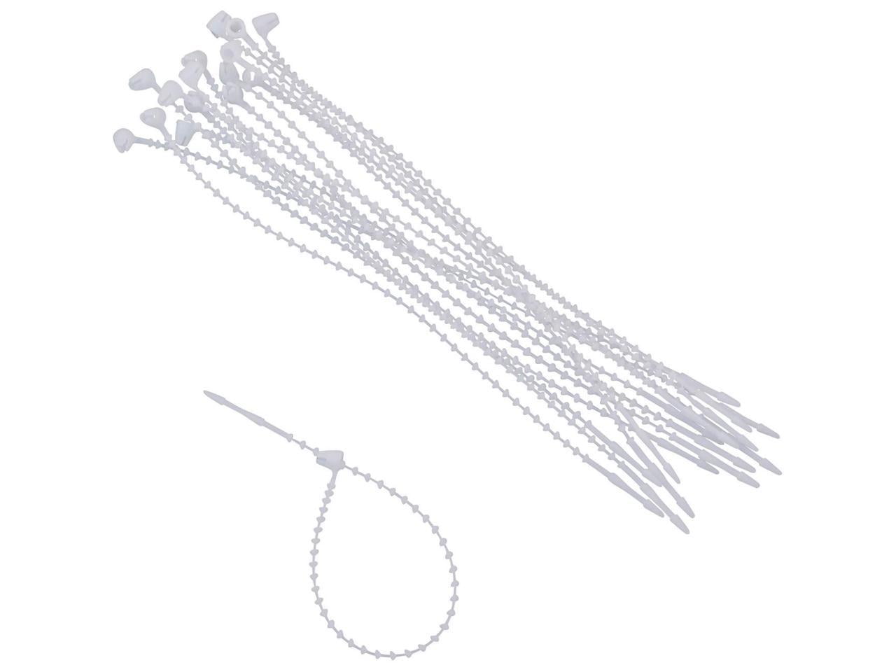 Advantus Beaded Cable Ties - White - 250 Pack - Walmart.com