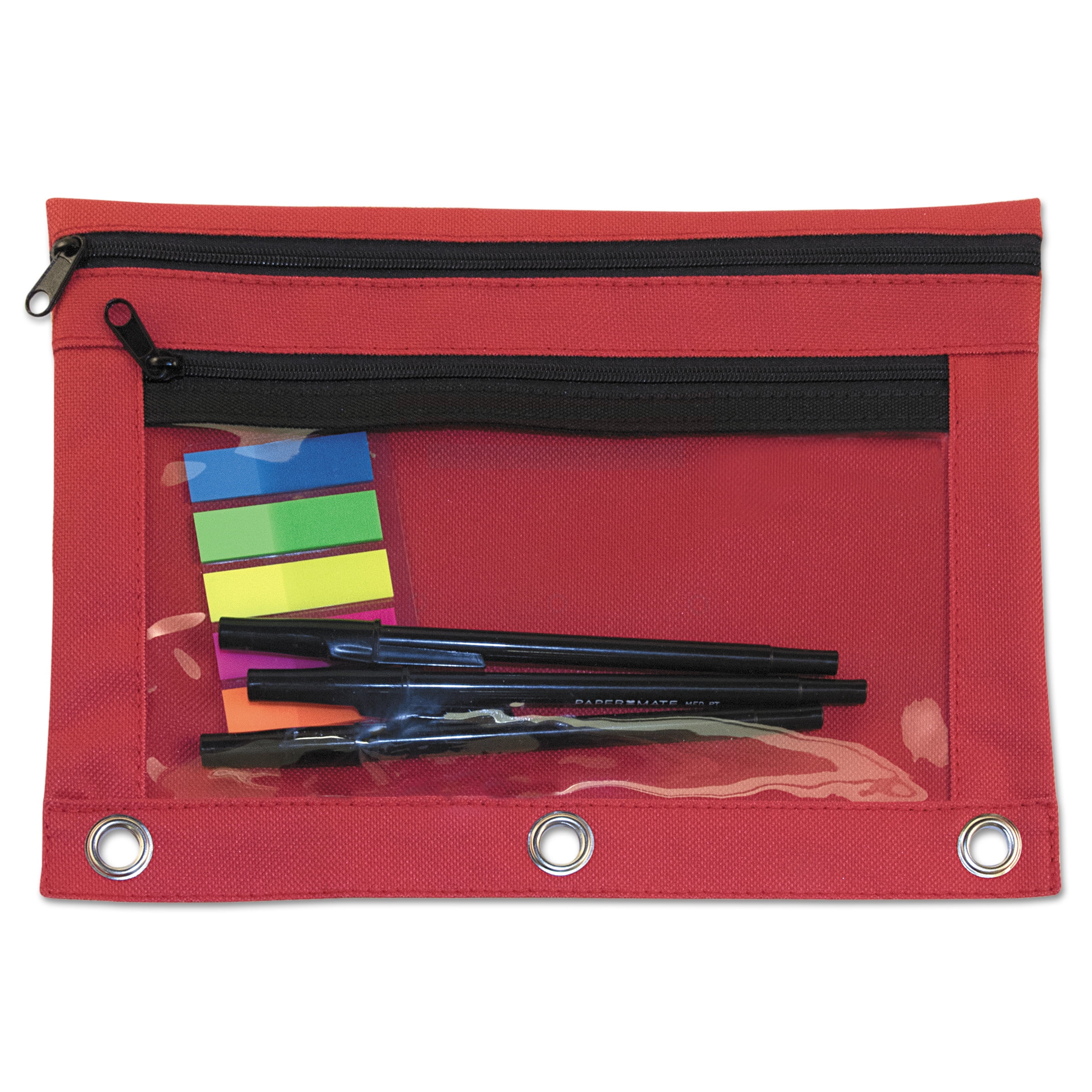 Advantus Binder Pouch with PVC Pocket, 9 1/2 x 7, Red, 6/Pack -AVT94037 ...
