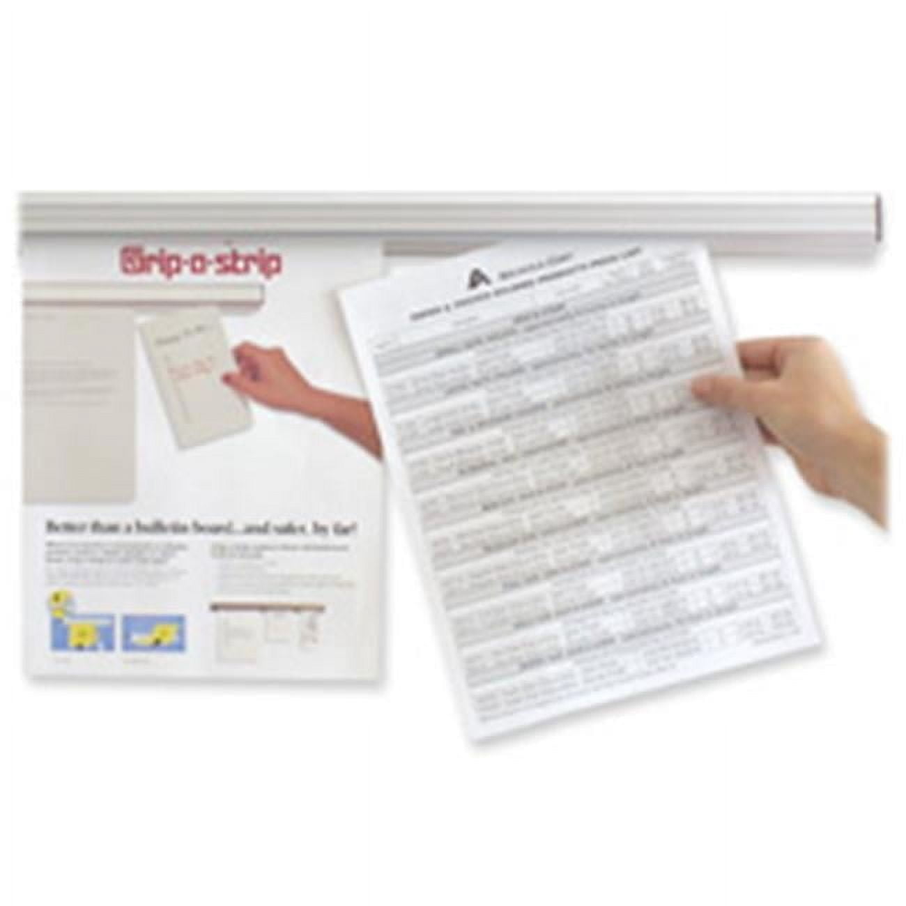 Advantus Corp. Grip-A-Strip Display Rail - Satin - 96in.L - Walmart.com