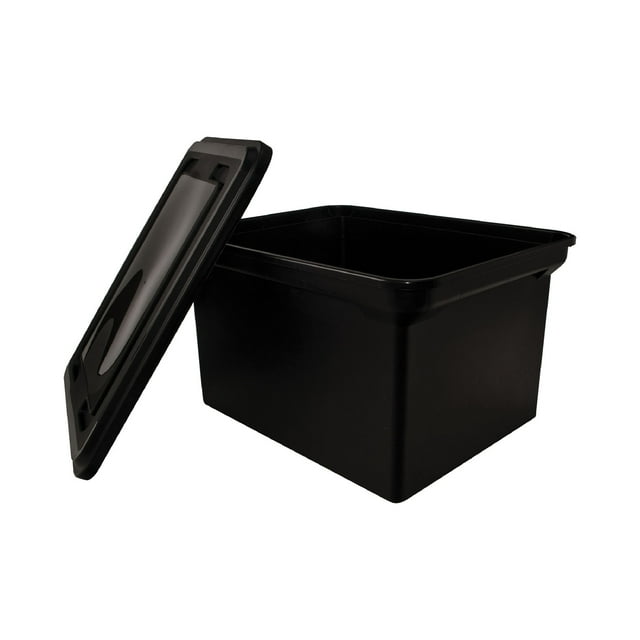 Advantus Legal/Letter Size File Tote Storage Box with Lid, Plastic ...