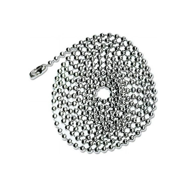 Advantus ID Badge Holder Chain, Ball Chain Style, 36" Long, Nickel ...