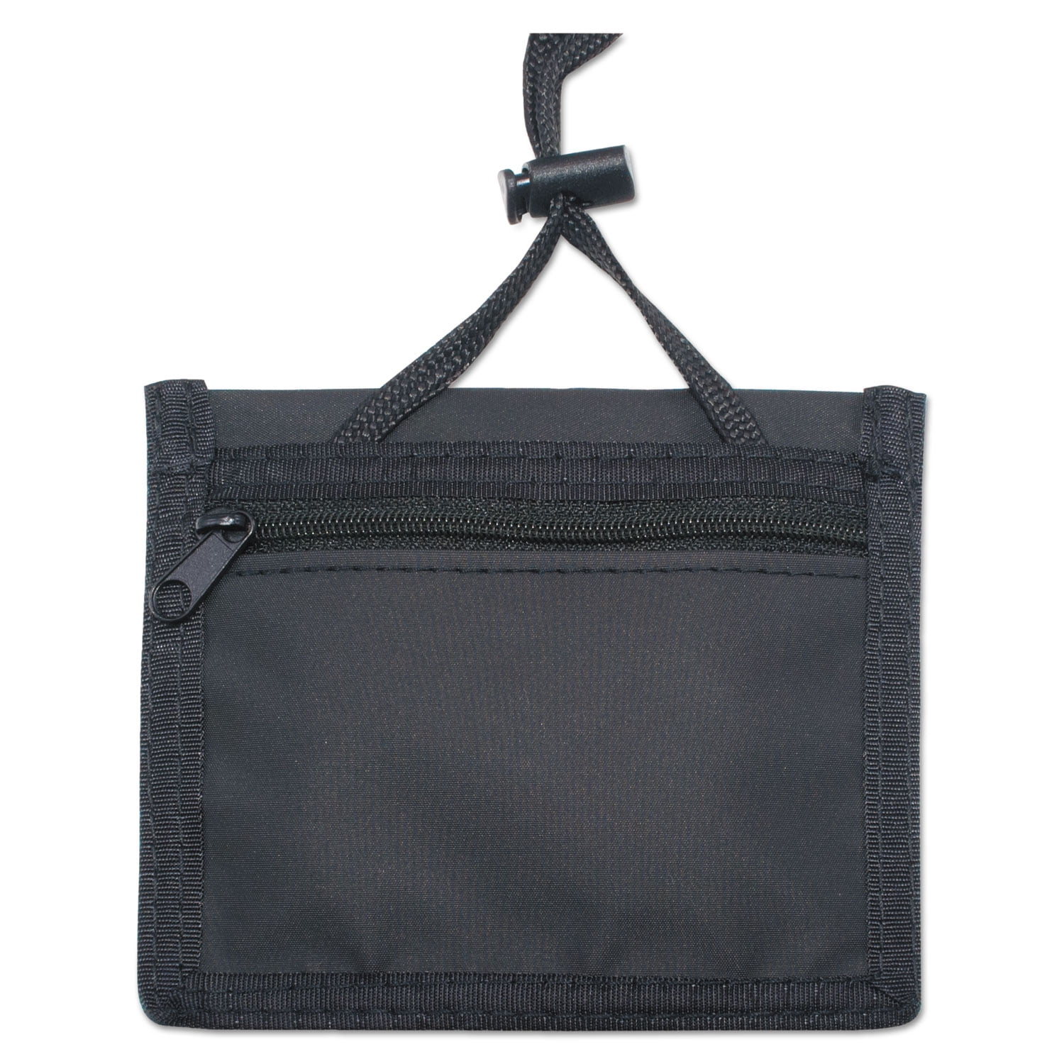 Advantus ID Badge Holders with Convention Neck Pouch, Horizontal, Black ...