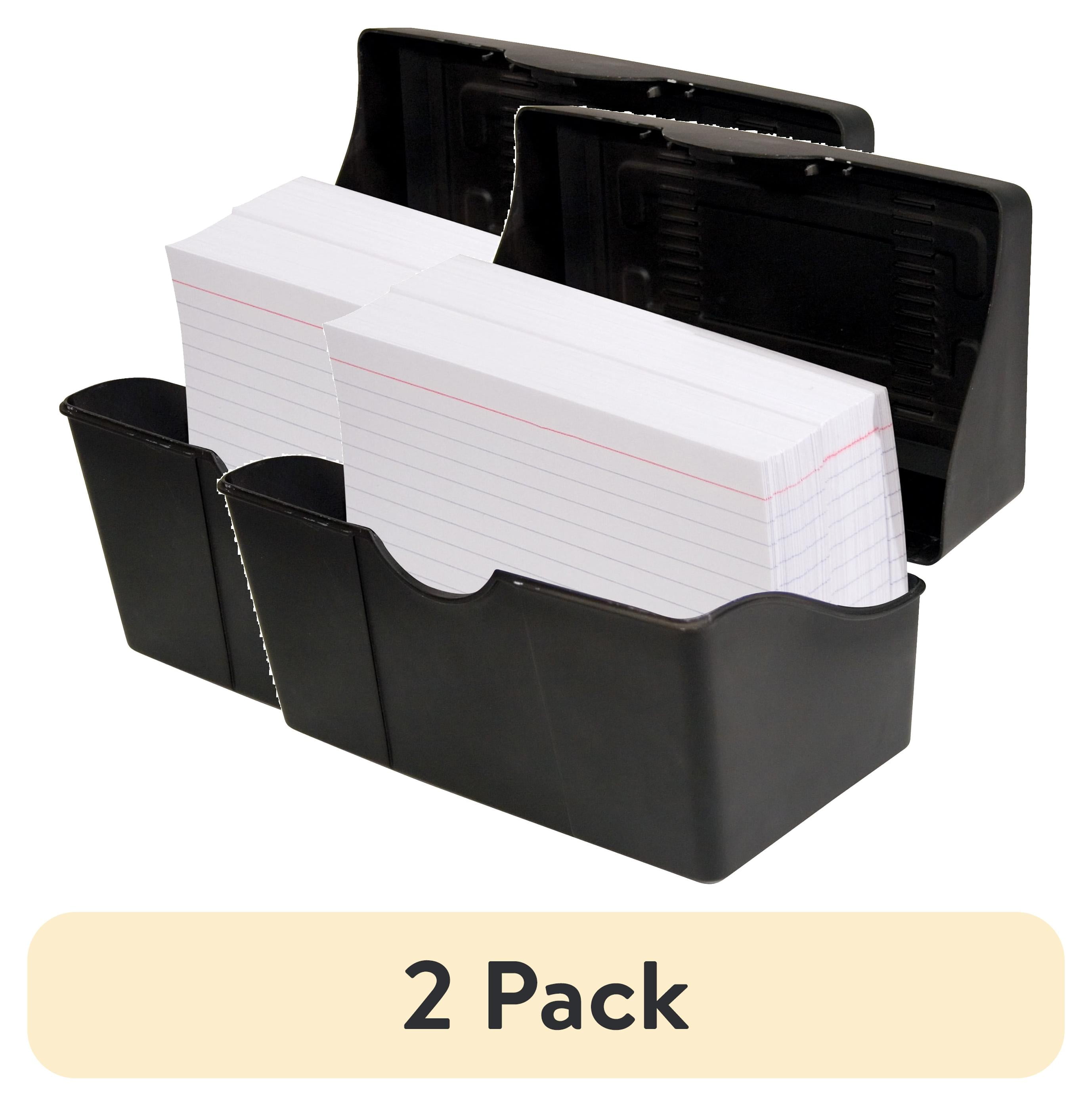 (2 pack) Advantus Index Card Holder, 5" x 8", Black - Walmart.com