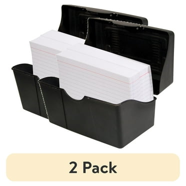 TELINDEX Desk Address Card File, Holds 500 Cards, Graphite/Black ...