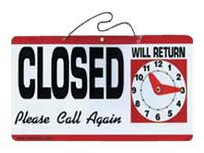 Advantus Open/Closed Sign with Clock - Walmart.com