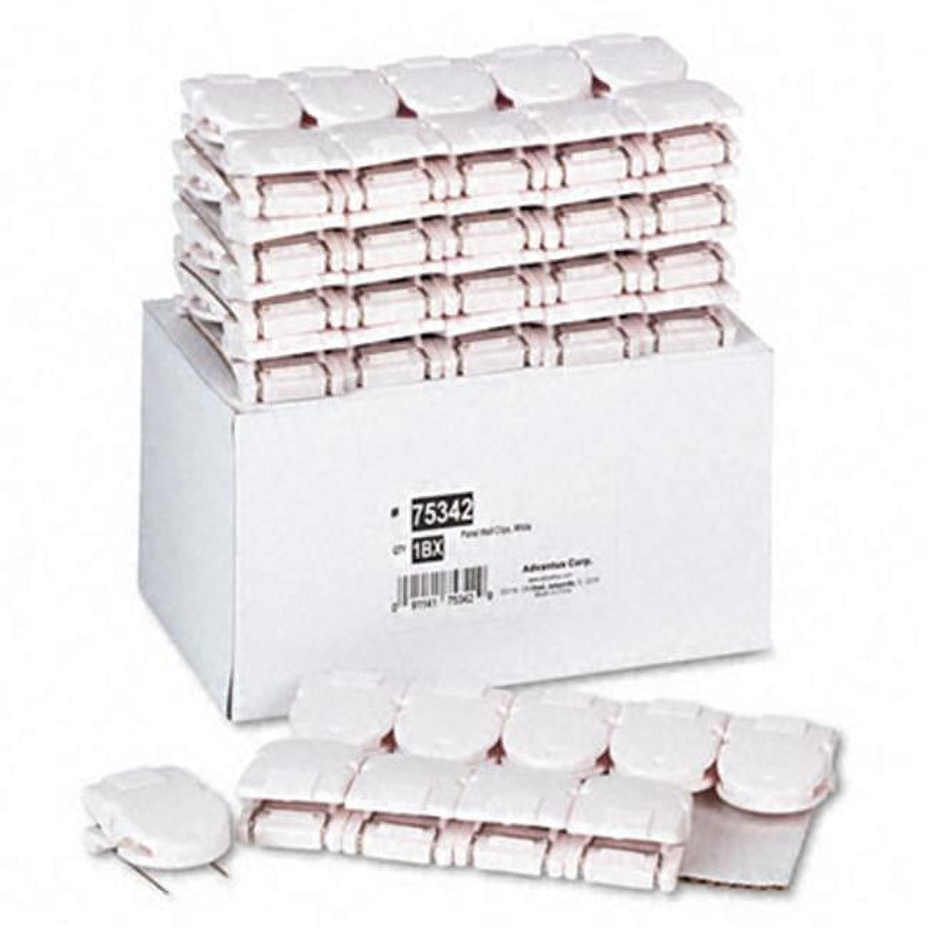 Advantus Panel Wall Clips for Fabric Panels - White - Standard Size ...