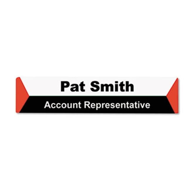Advantus Panel Wall Sign Name Holder Acrylic 9 x 2 6-Pack Clear ...