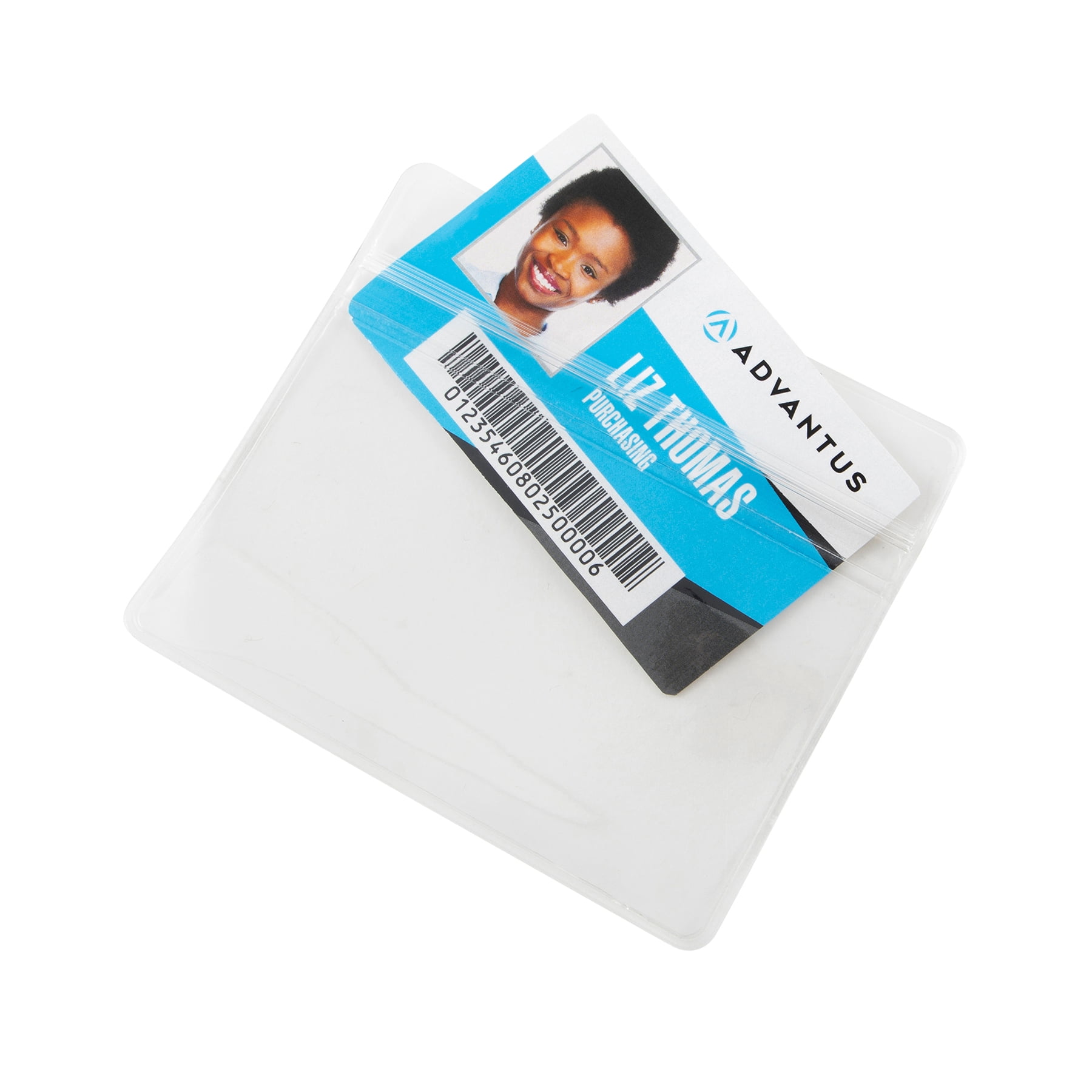 Advantus Re-sealable Badge Holders, Horizontal, Frosted, Pack of 50 ...