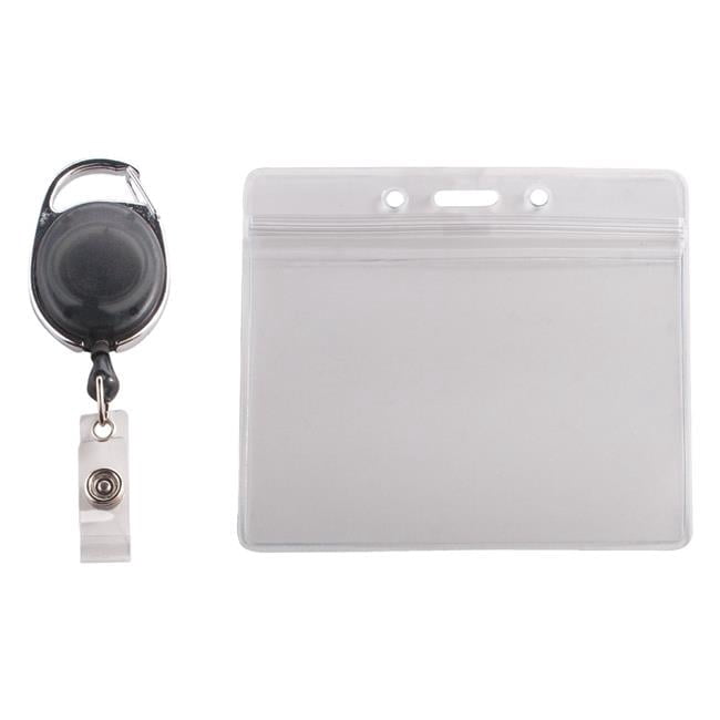 Advantus Resalable Id Badge Holder - Clear - Horizontal - Walmart.com