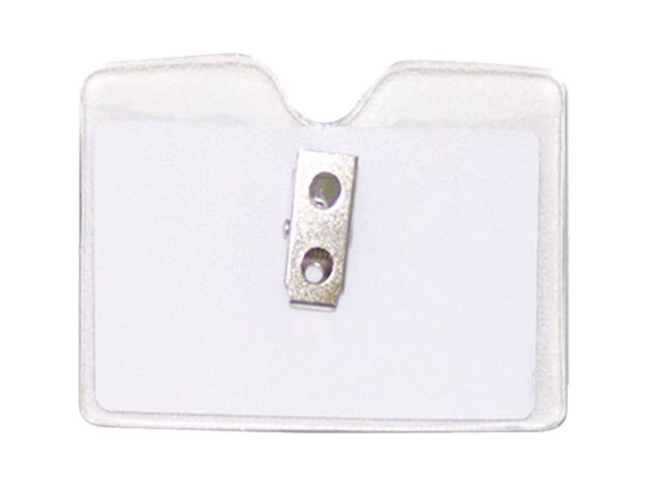 Advantus Security ID Badge Holder with Clip, Horizontal, 3 1/2w x 2 1 ...