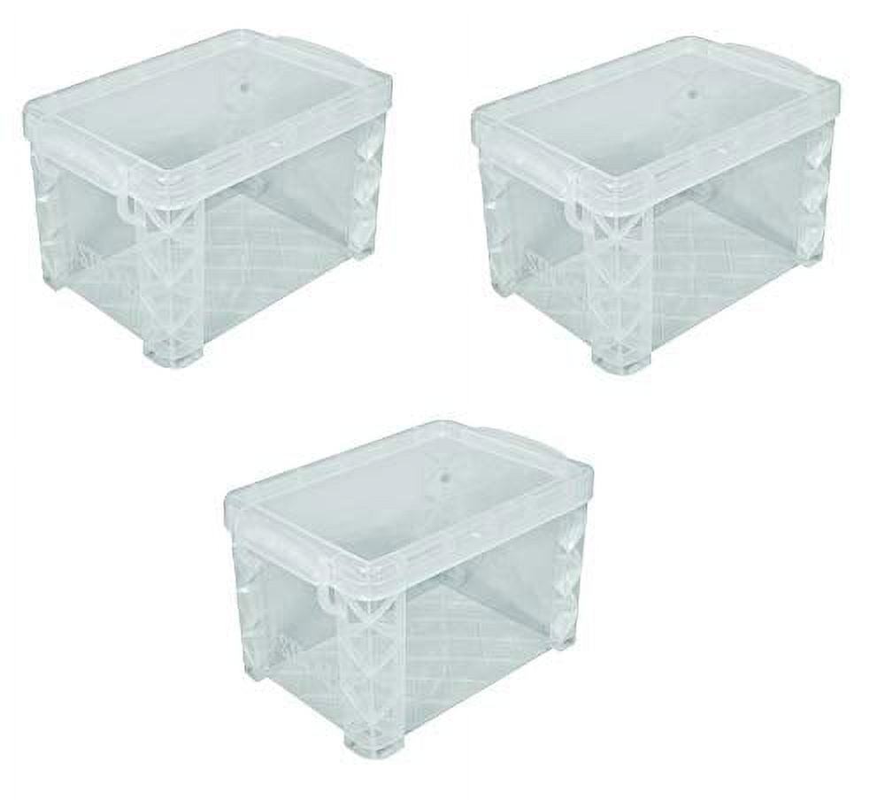 Advantus Super Stacker 4" x 6" Index Card Box, Clear, Sold as 3 Box ...