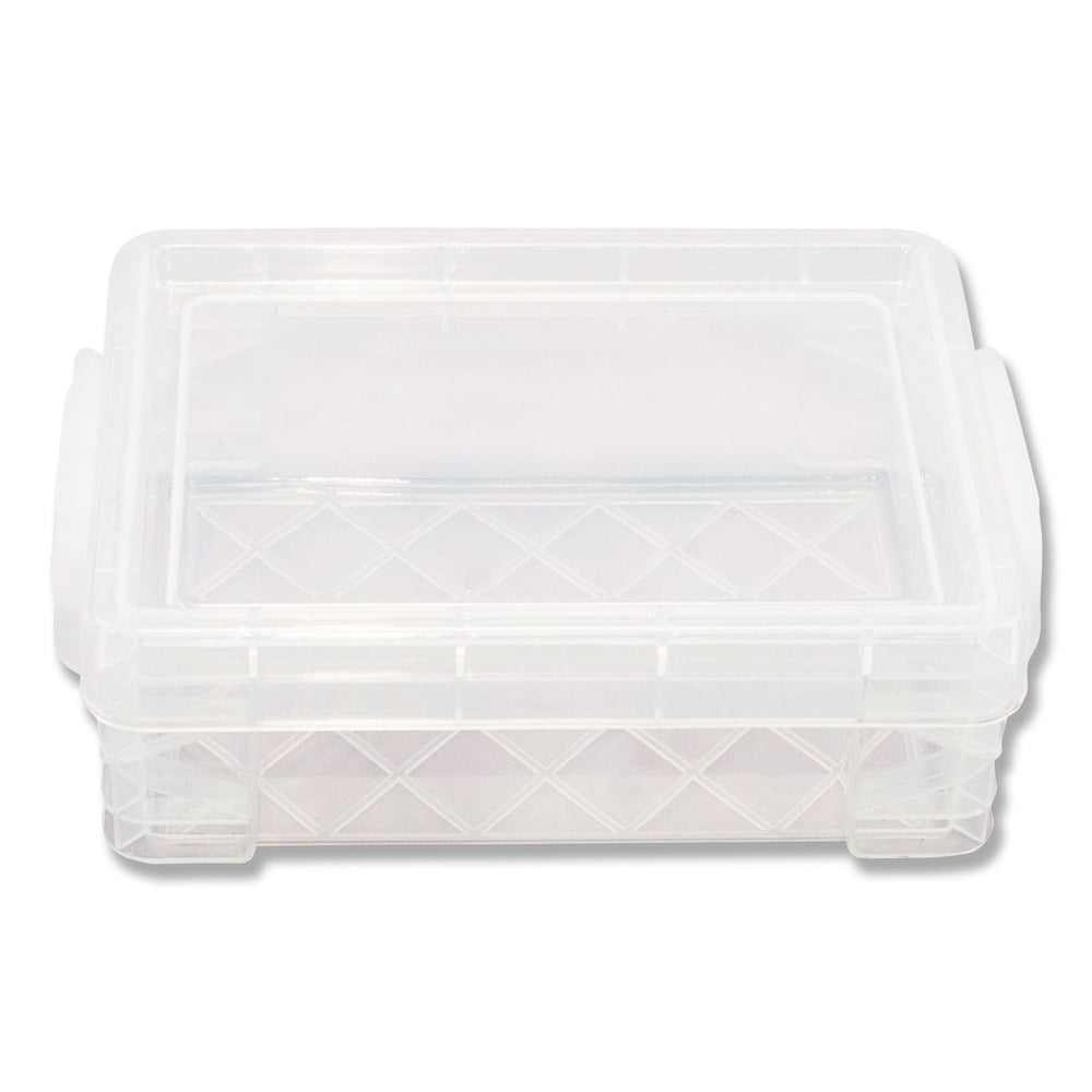 Advantus Super Stacker Clear Plastic Crayon Box - Stackable School ...