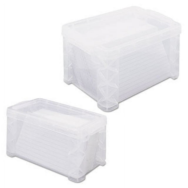 Advantus Super Stacker Storage Boxes, Hold 400 3 x 5 Cards, Plastic ...
