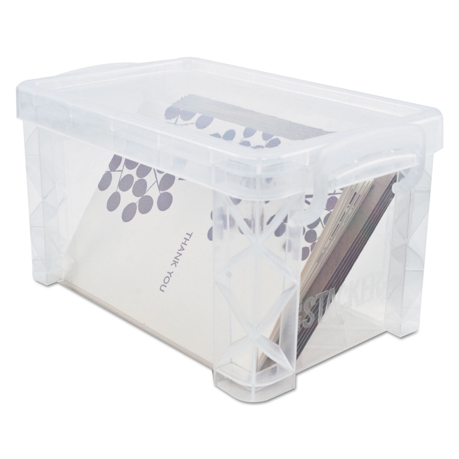 Advantus Super Stacker Storage Boxes, Hold 400 3 x 5 Cards, Plastic ...