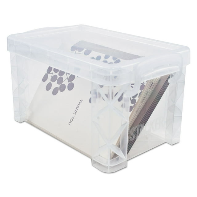 Advantus Super Stacker Storage Boxes, Hold 400 3 x 5 Cards, Plastic ...