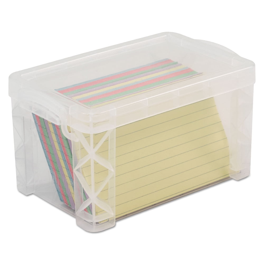 Advantus Super Stacker Storage Boxes, Hold 400 3 x 5 Cards, Plastic ...