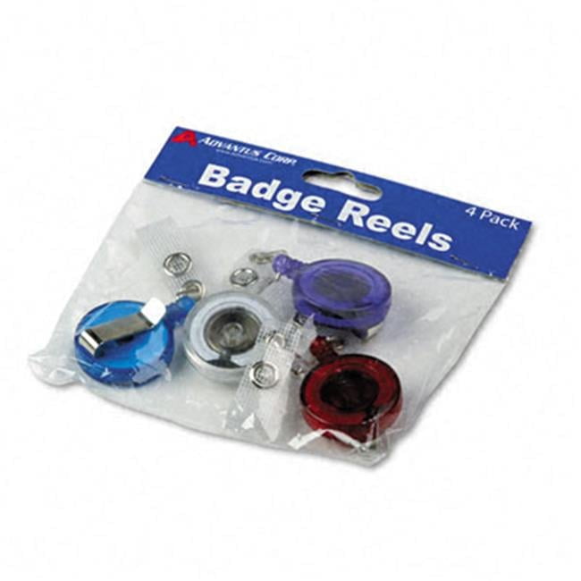 Advantus Translucent Retractable ID Card Reel- 34'' Extension- Assorted ...