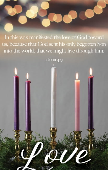 Advent Bulletin: Love (Package of 100) : 1 John 4:9 (KJV) (Other ...
