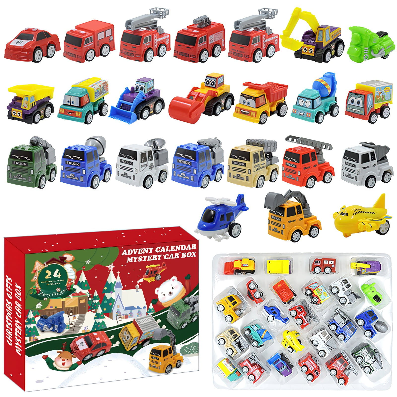 Advent Calendar 2023: Construction Vehicles, Fire Truck, Excavators ...