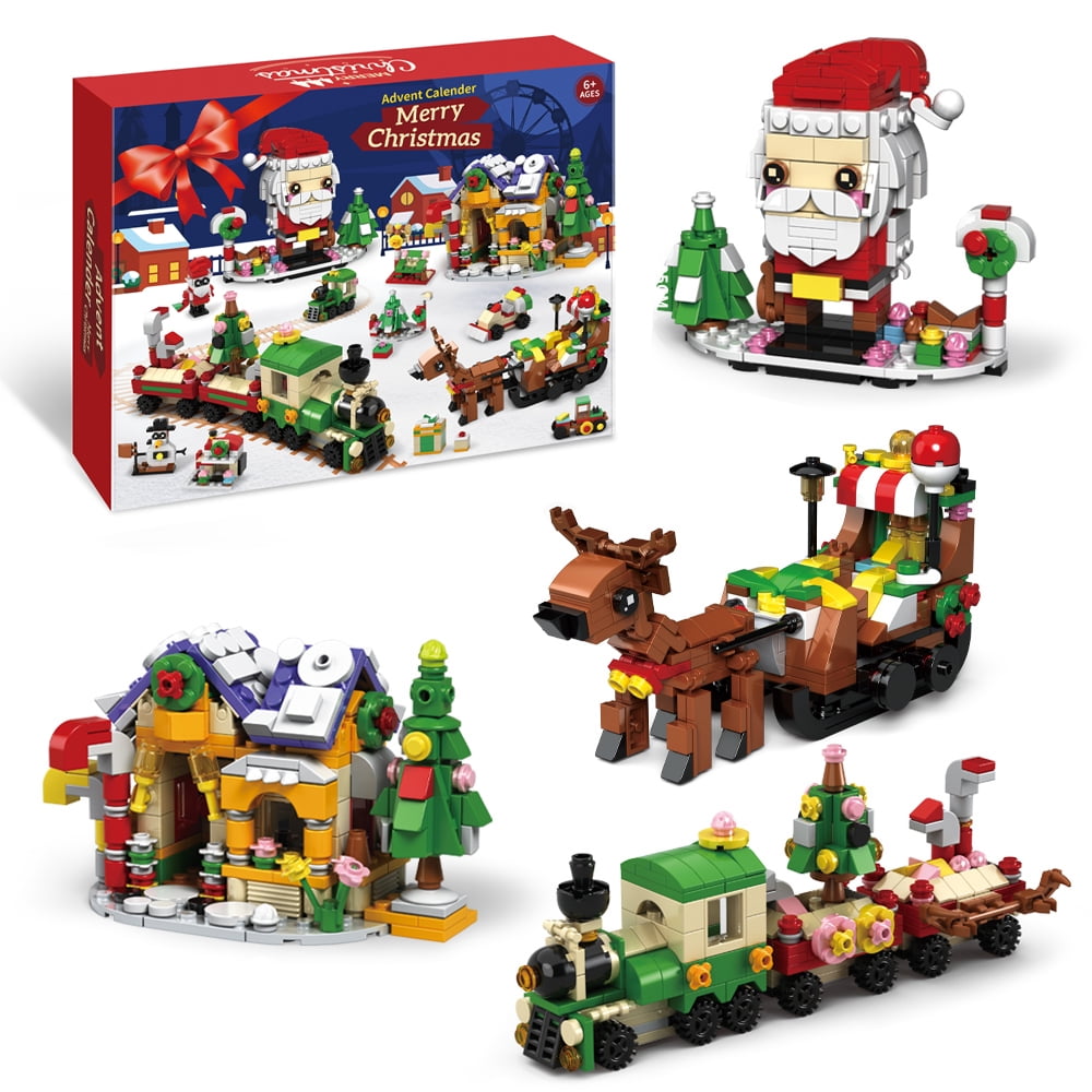 Advent Calendar 2024 Building Blocks Set, 24 Boxes 1100 Pieces ...