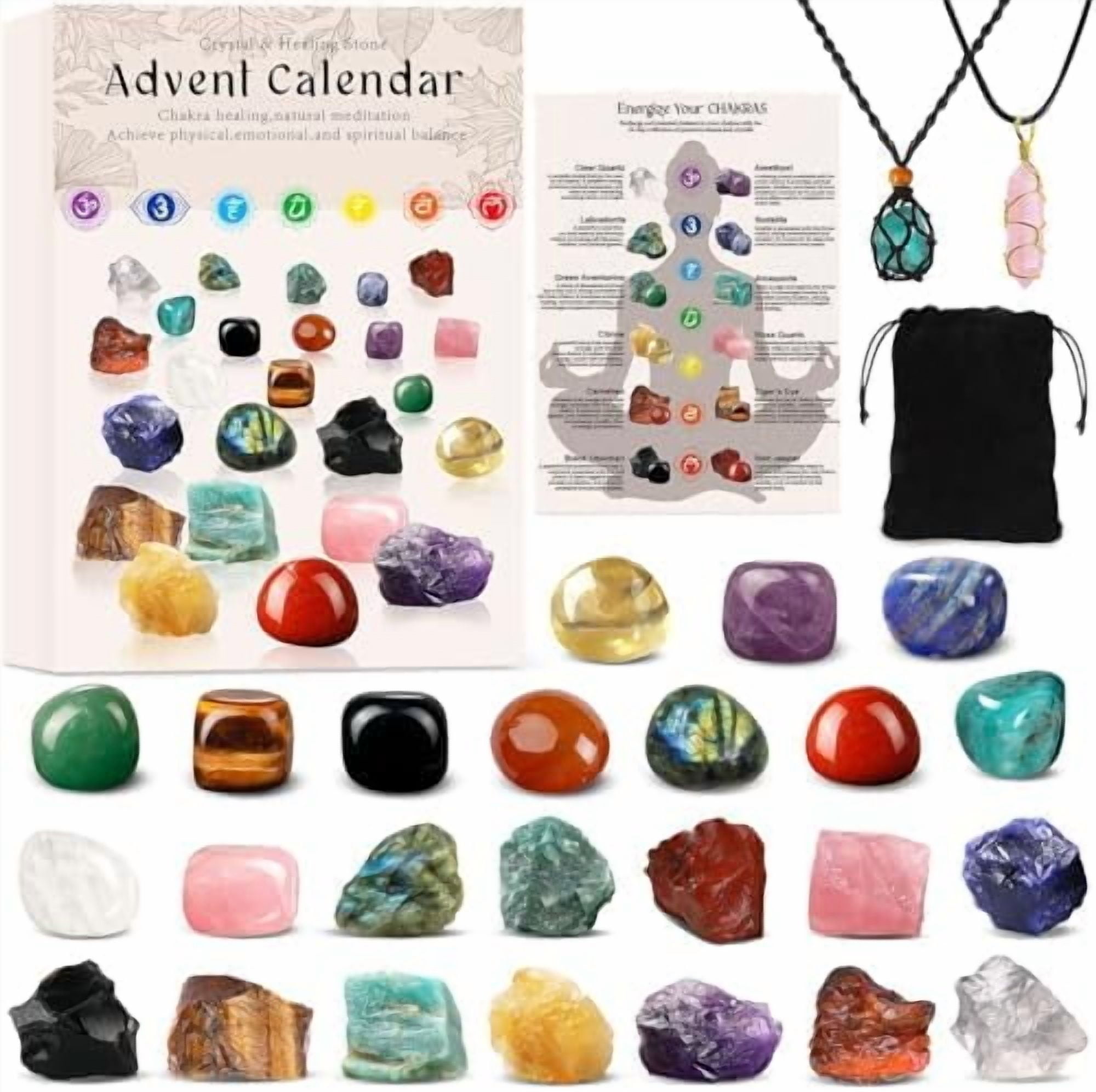 Advent Calendar 2024 Crystals Adult-24 Days Chakra Crystals&Healing ...