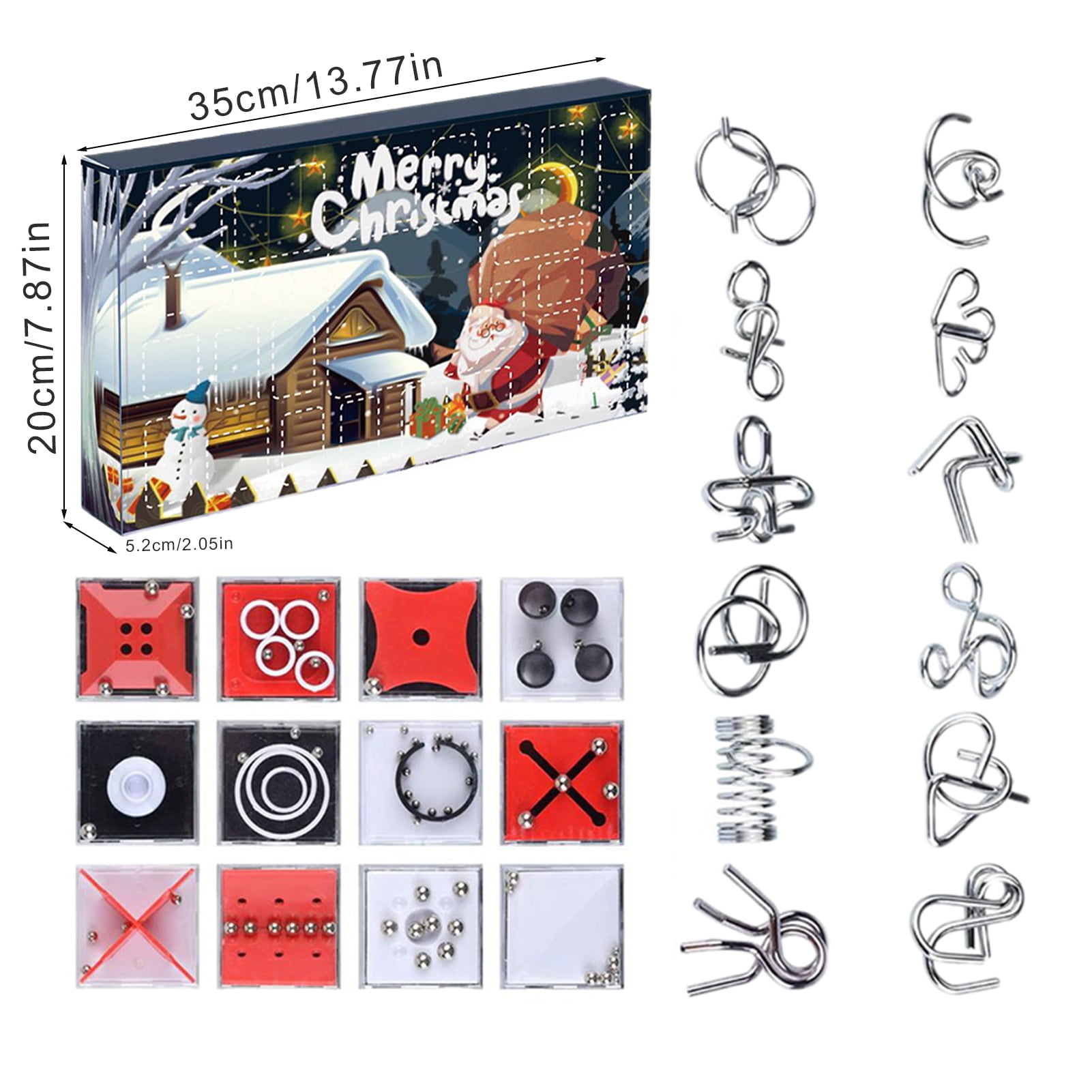 Advent Calendar 2024 Kids Boys | Christmas Countdown Maze Ball Toy Box ...