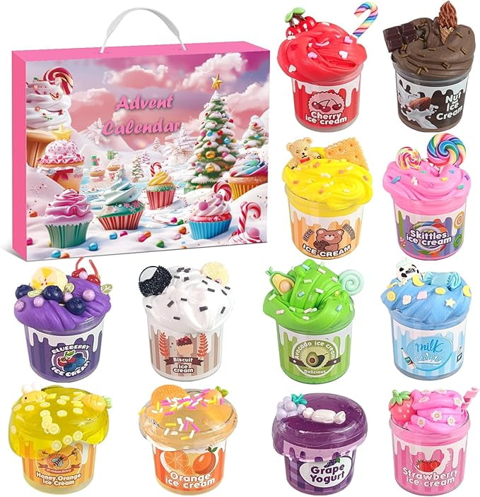 Halloween 2025 Slime Advent Calendar 13 Days Spooky Kit Slime Advent ...
