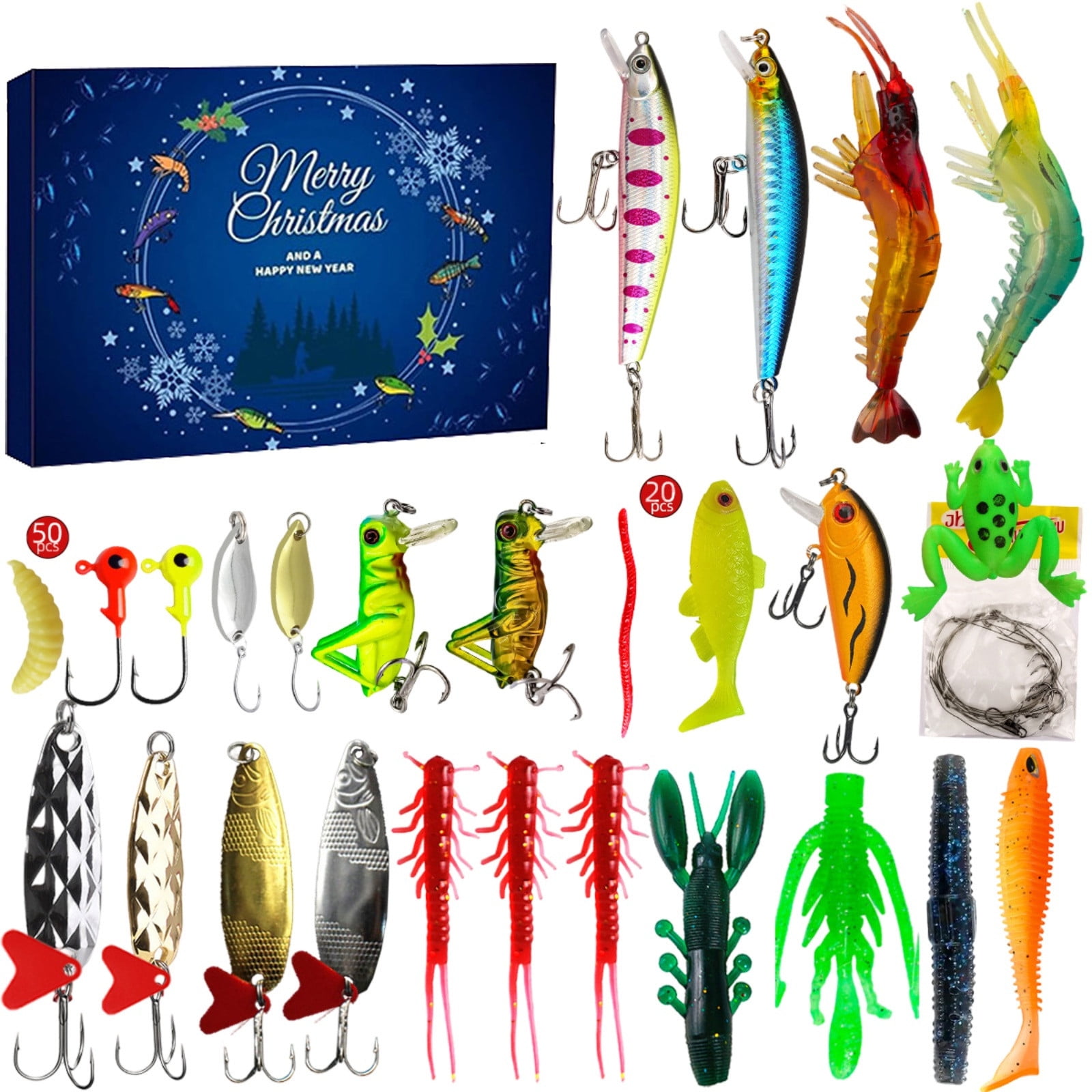 Advent Calendar 2025 124Pc Advent Calendar Fishing Countdown, Fishing ...