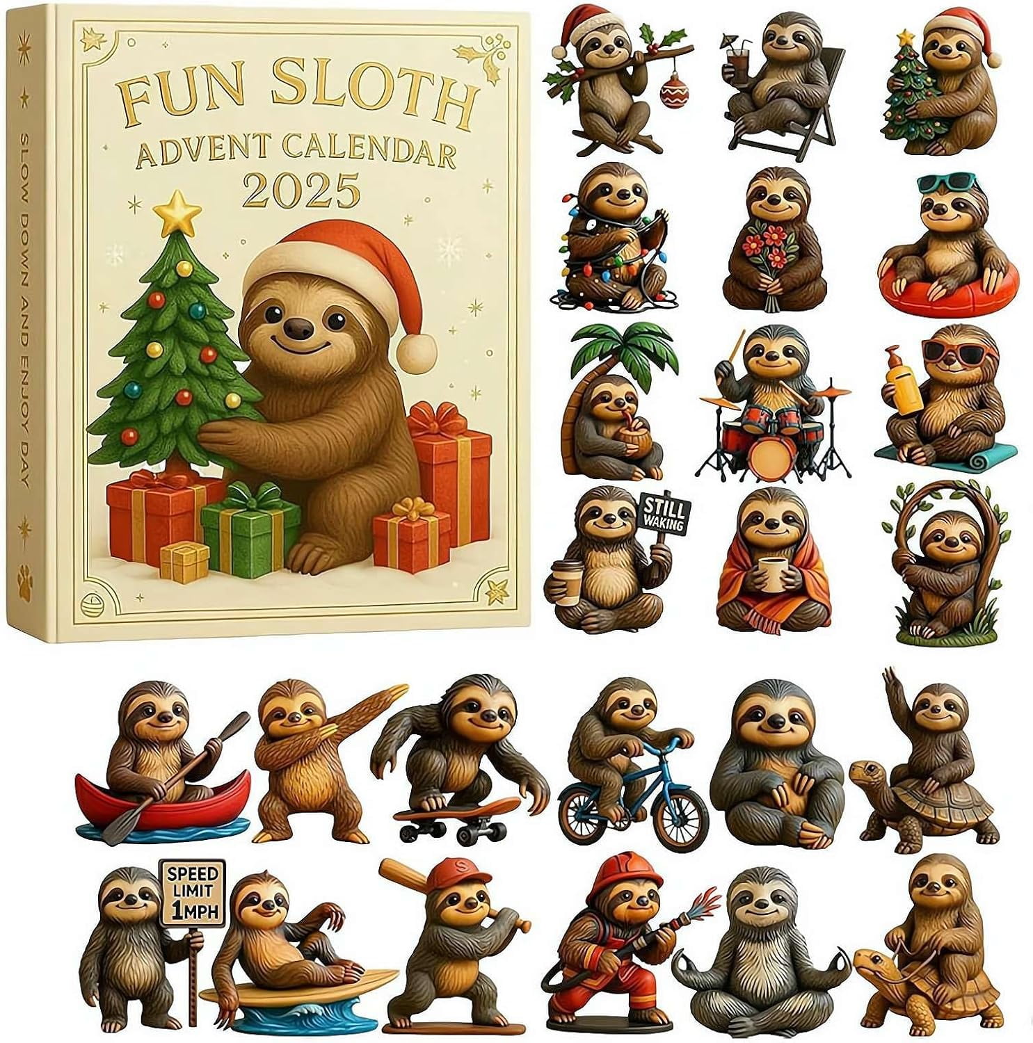 Advent Calendar 2025,24 Days Christmas Countdown Calendar with 24pcs ...