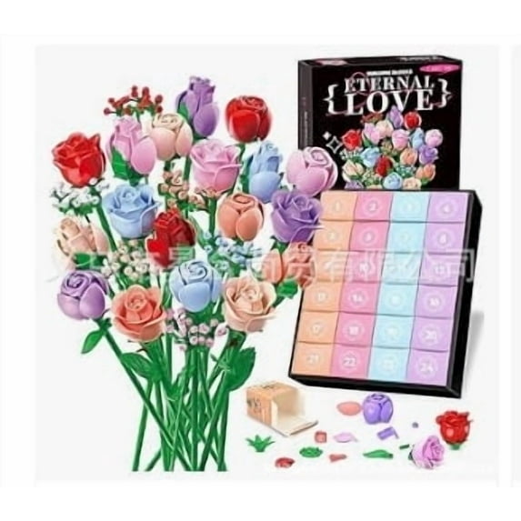 Advent Calendar 2025 for Adults Teens, 24 Days Botanical Building Blocks Christmas Countdown ...