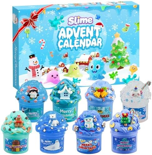 Advent Calendar 2025 Blue Fluffy Butter Slime Kit Countdown to ...