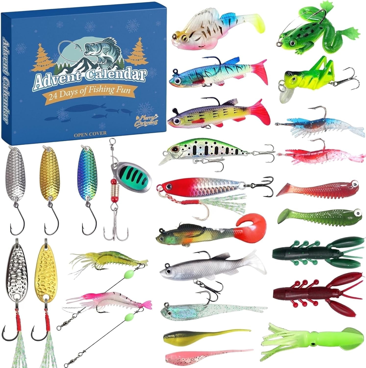 Advent Calendar 2025 Christmas Advent Calendar 327pcs Fishing ...