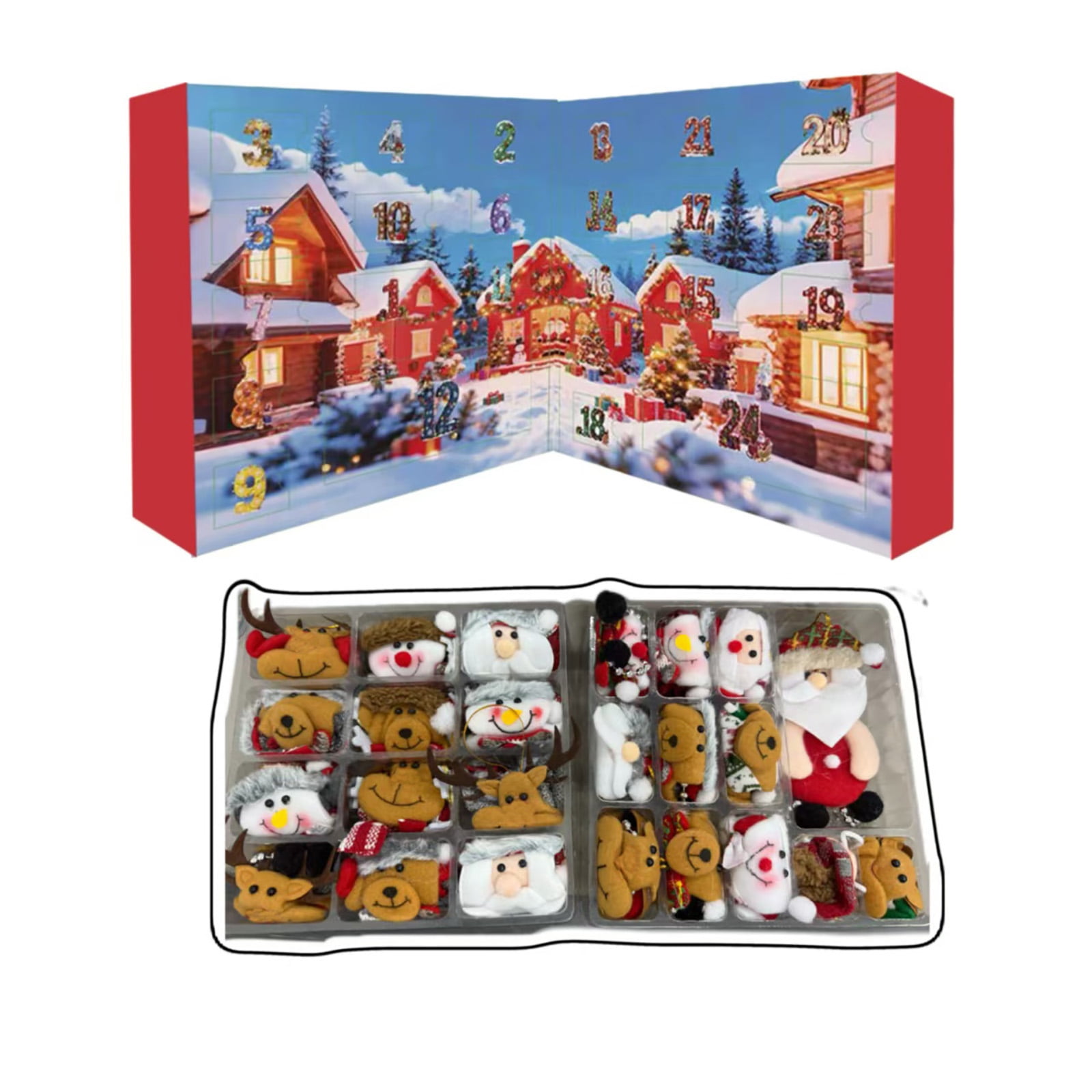 Advent Calendar 2025 Christmas Building Blocks Set – 24 Pieces with ...
