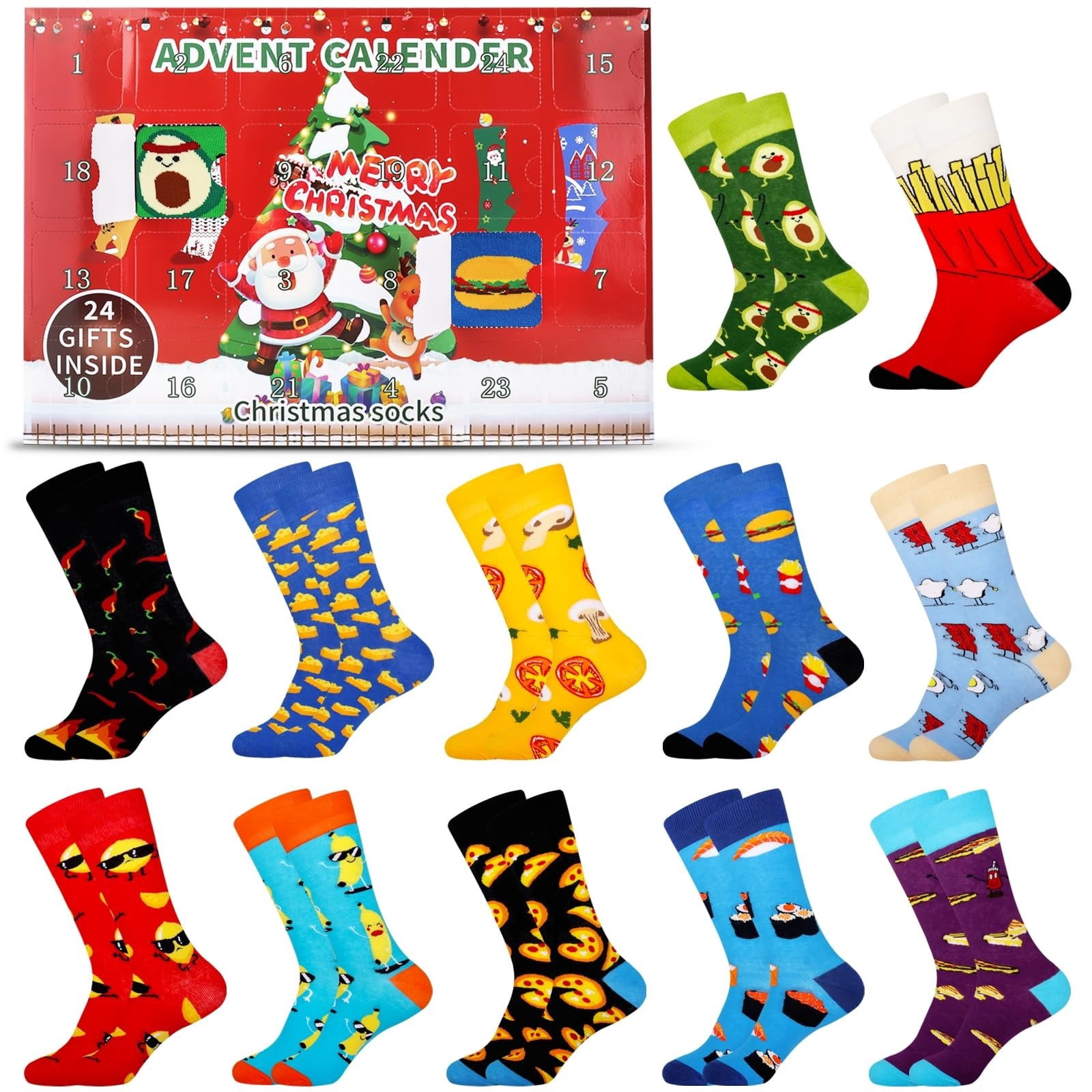 Advent Calendar 2025 Christmas Decorations, Christmas Socks and Winter ...
