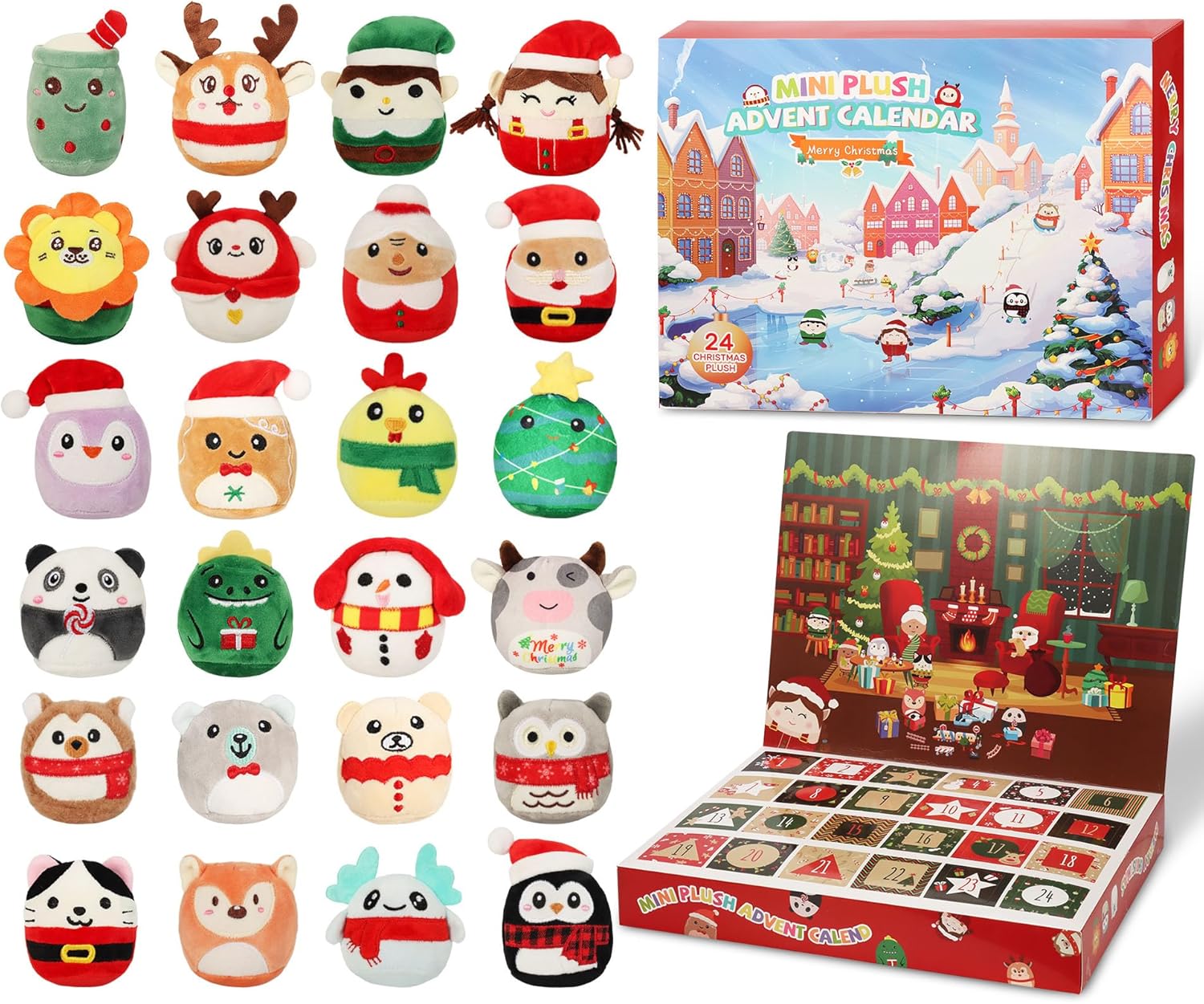 Advent Calendar 2025 Christmas Mini Pvc Toys – 24 Days of 3.15" Squishy ...