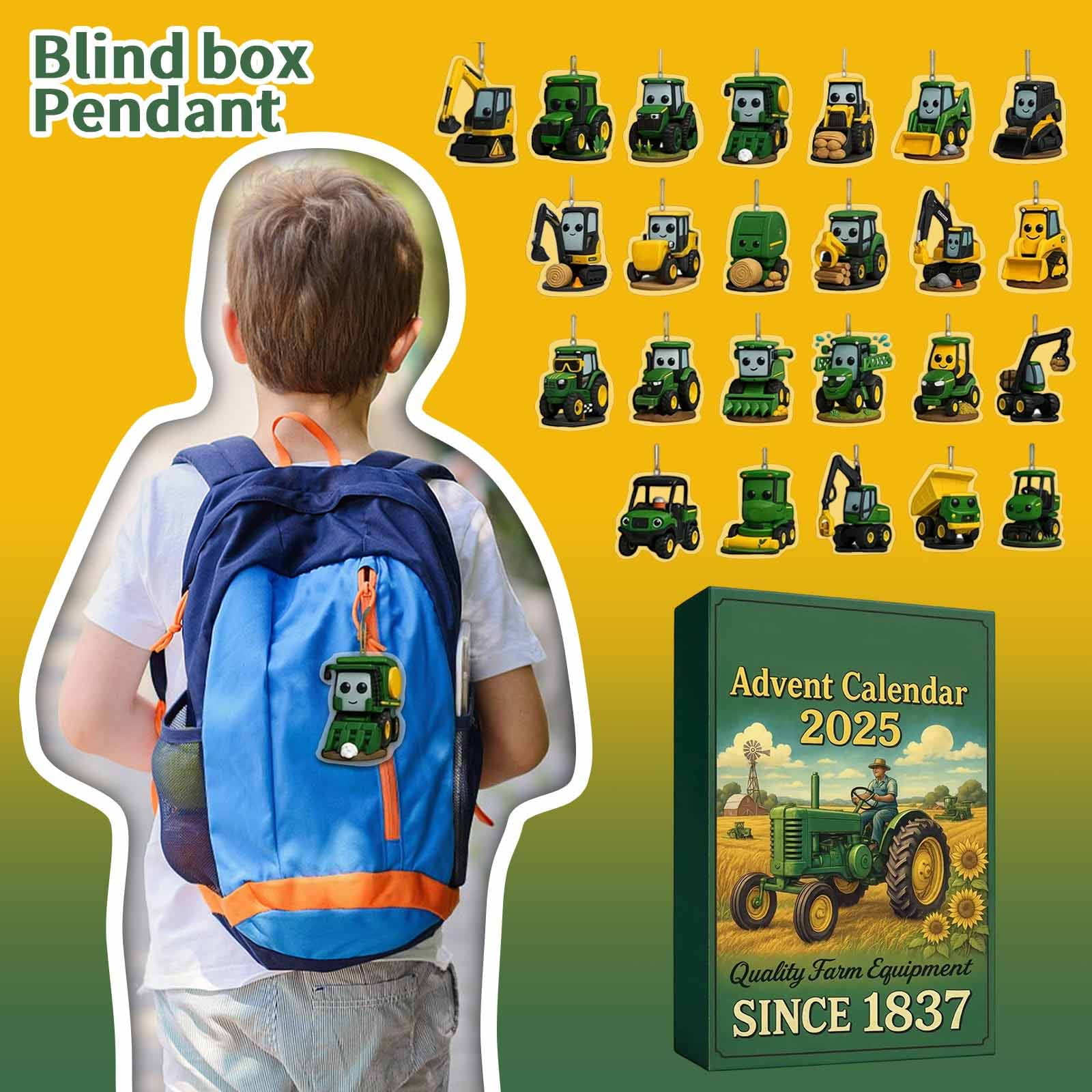 Advent Calendar 2025 Farm Equipment Collection 24 Tractor Ornaments ...
