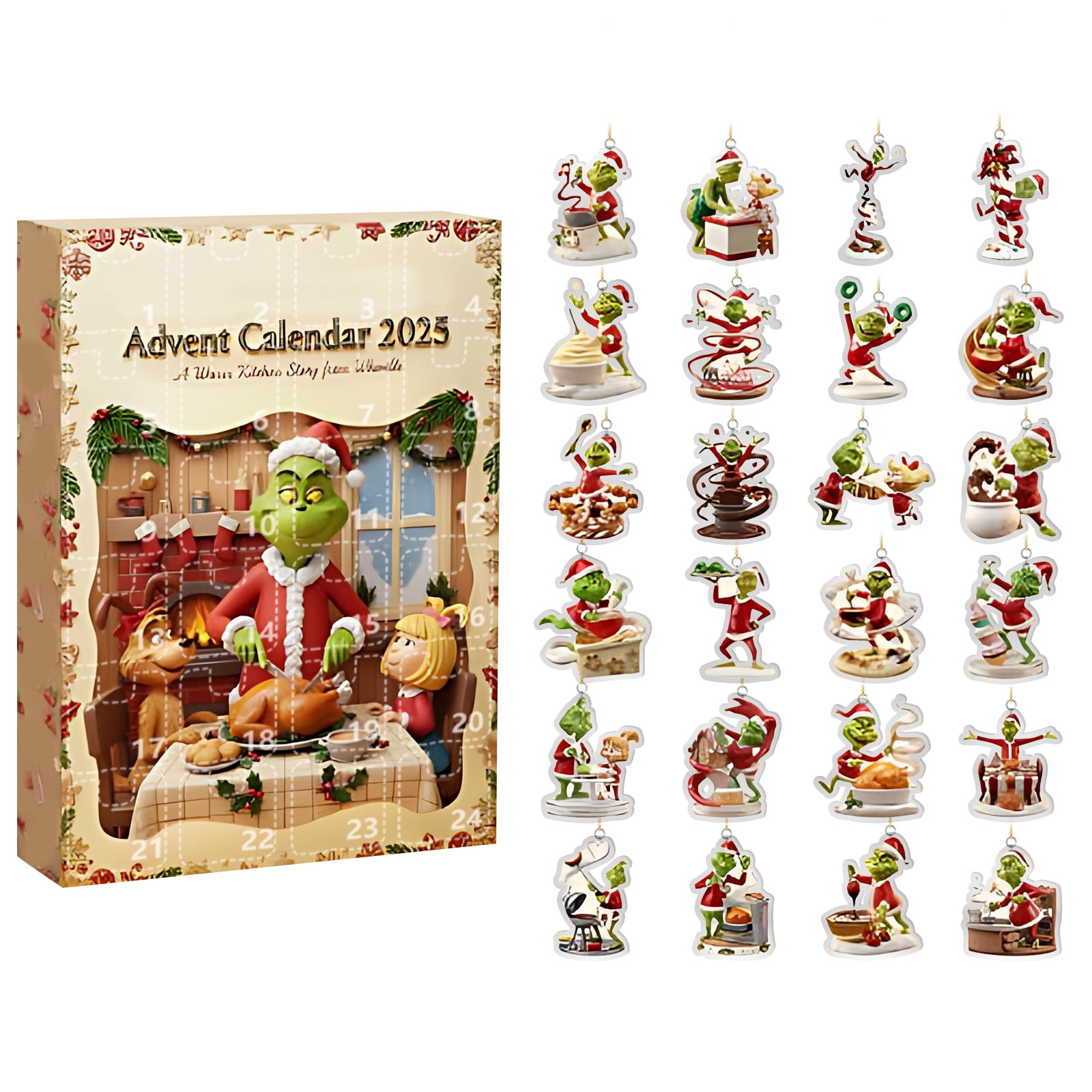 Advent Calendar 2025 Grinch 2D Christmas Blind Box, 24pcs Tree ...