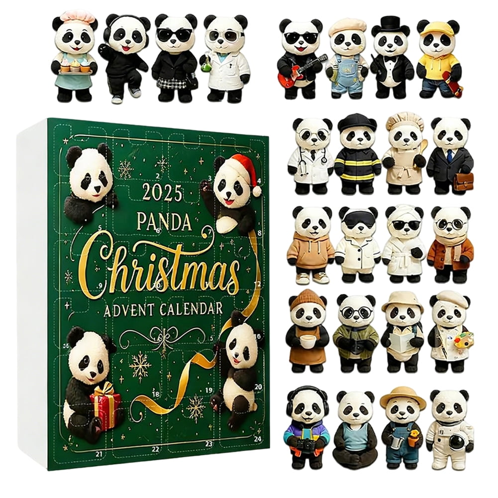 Advent Calendar 2025, Panda Advent Calendar 24-Day Christmas Countdown ...