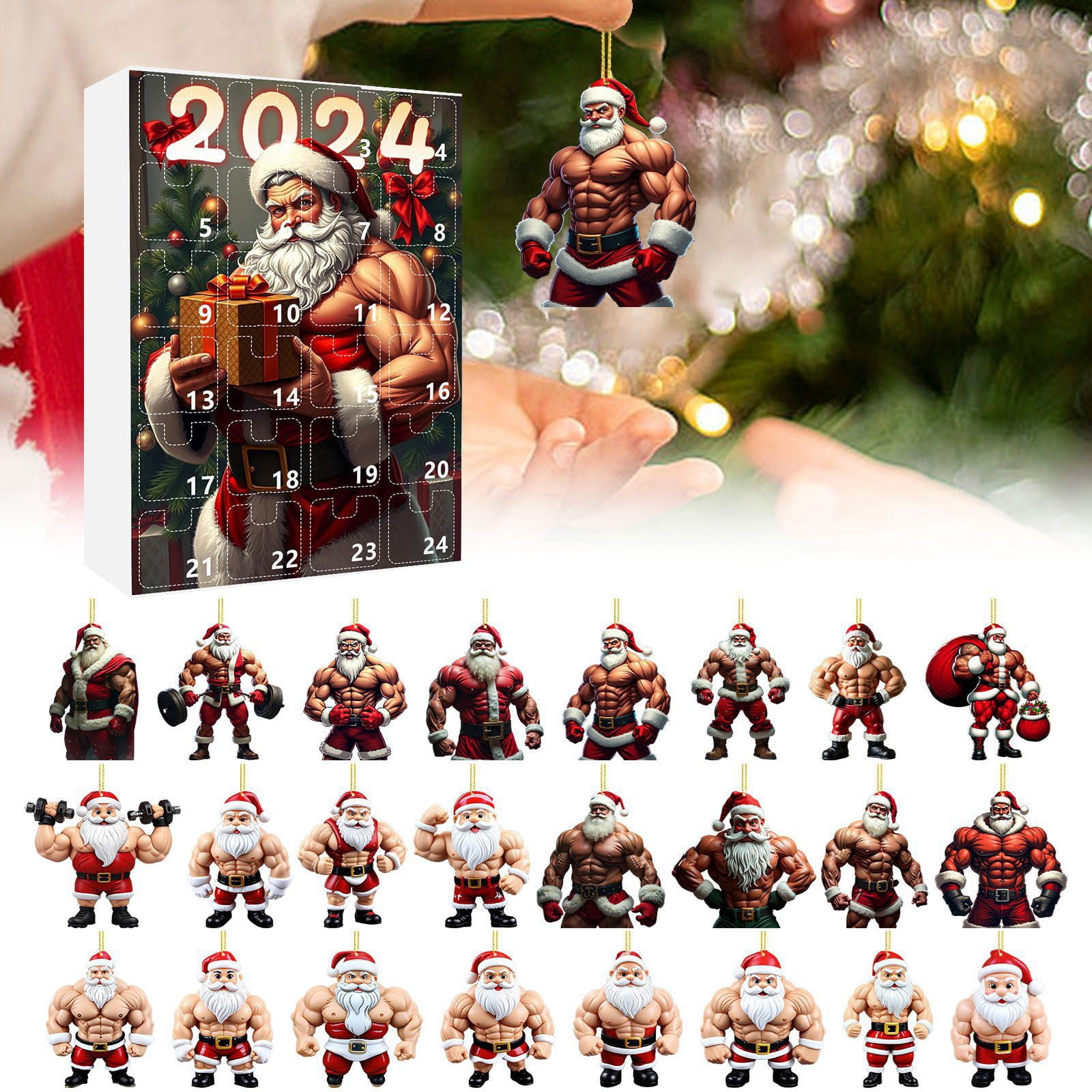 Advent Calendar 2025 Santa Claus 24 Boxes Christmas Countdown Calendar ...