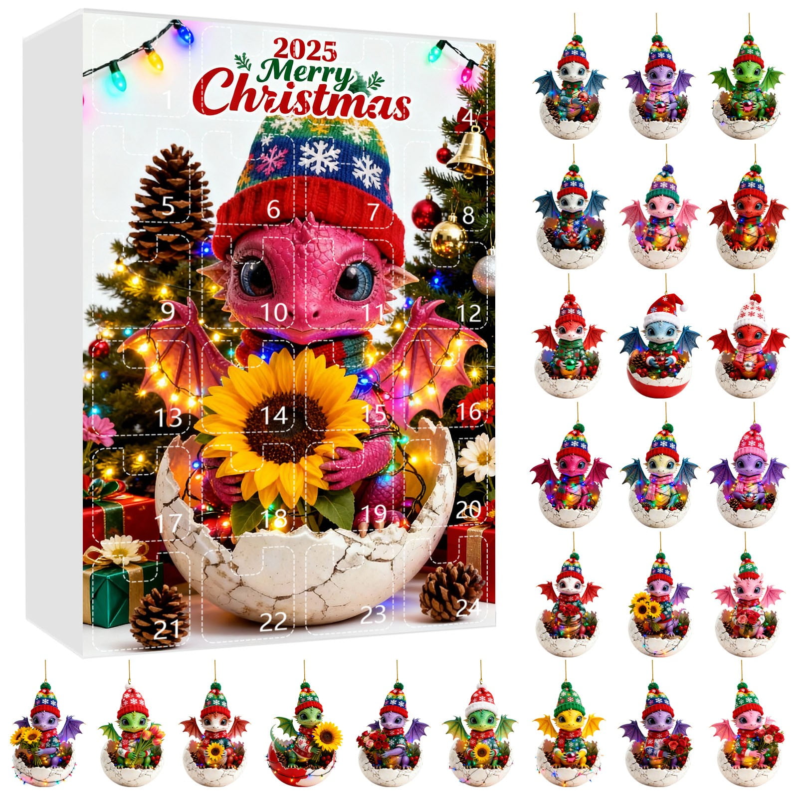 Advent Calendar With 24 Adorable Eggs 24 Cute 2D Cartoon Children's ...