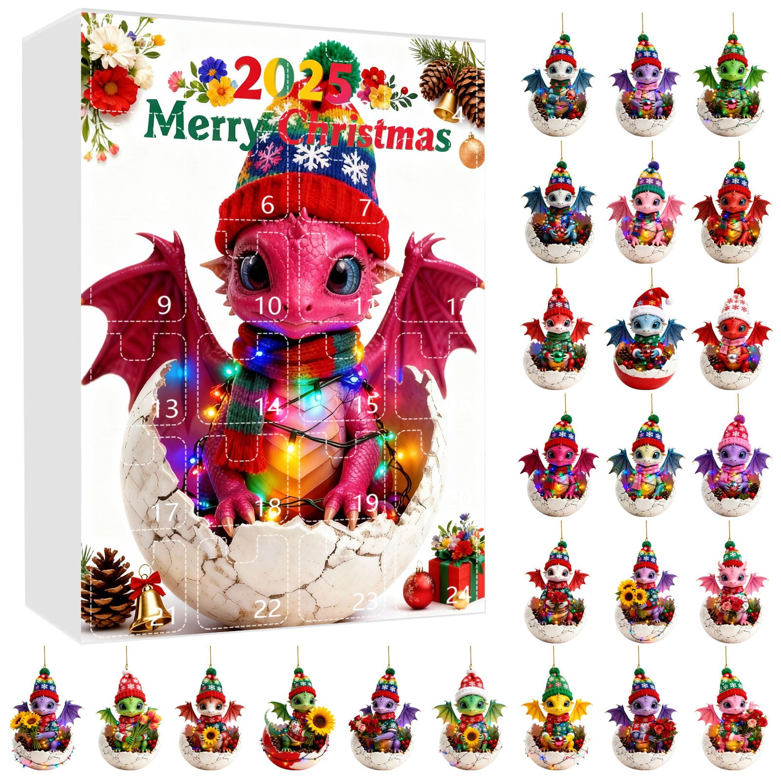 Advent Calendar With 24 Adorable Eggs 24 Cute 2D Cartoon Children's ...