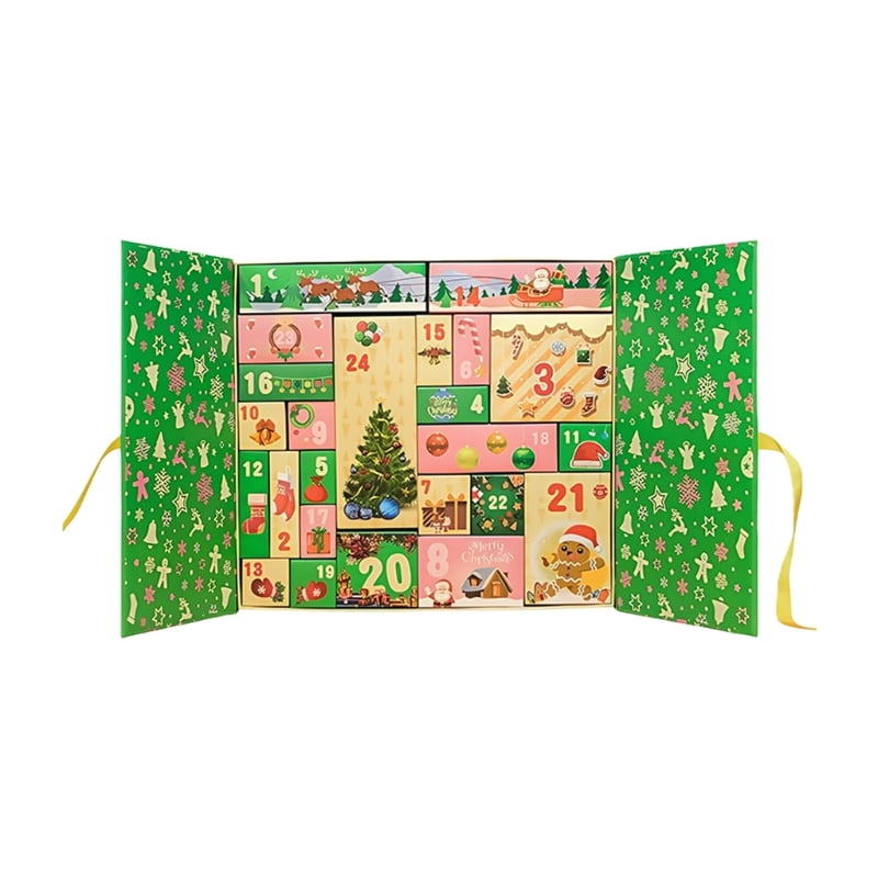 Advent Calendar 24 Removable Paper Boxes Christmas Holiday Decoration ...